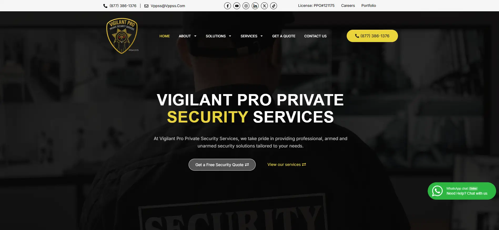 Vigilant Pro Private Security Services in California